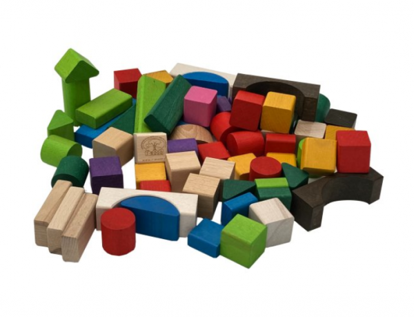 Blocs de construction en bois naturel – 66 pcs – Sourcing responsable